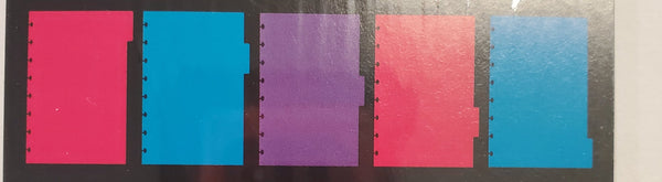 Discbound Tabbed Dividers - Junior - PINK-TURQUOISE-PURPLE ...